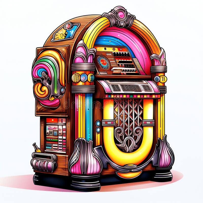 Beautiful Jukebox Clipart Illustration Stock Illustration ...