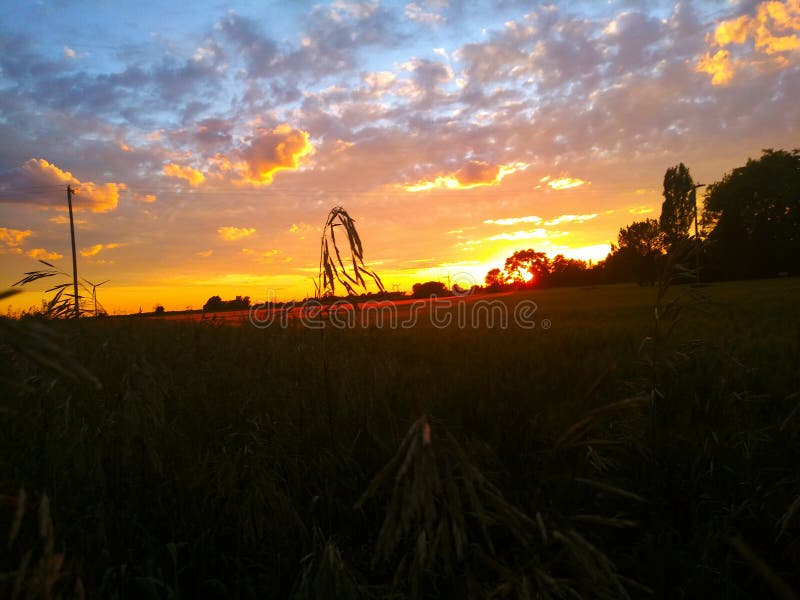 Beautiful July sky sunset stock photo. Image of sunset - 190311828