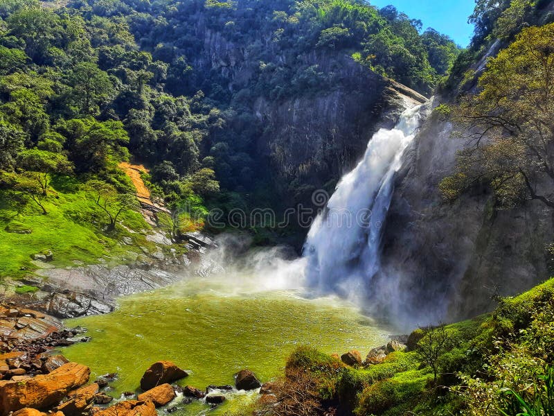 Beautiful Jungle Water Fall Stock Photo - Image of waterfall, terrain ...