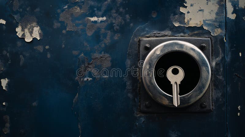 A Keyhole is Shown in a Blue Background Stock Image - Image of blue ...
