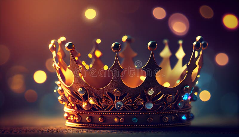 Beautiful King Crown. Generative Ai Stock Illustration - Illustration ...