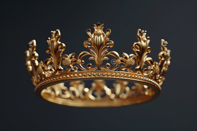 A Beautiful King or Queen Crown from Gold Material for Coronation Stock ...