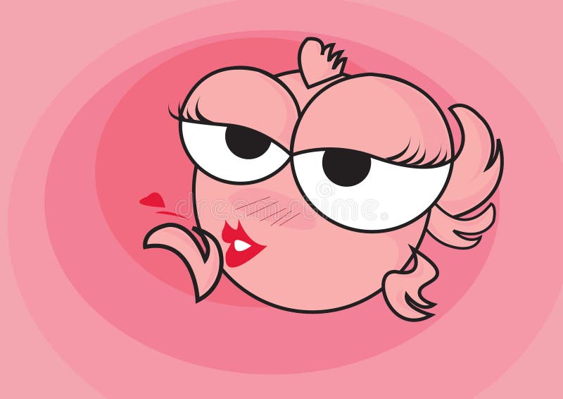 Beautiful kiss golden fish stock illustration. Illustration of greeting ...