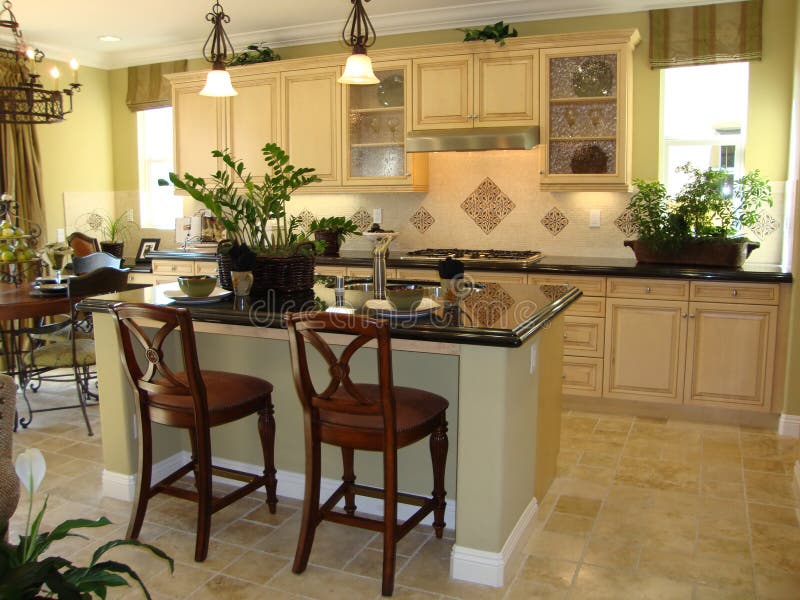 Beautiful Kitchen stock photo. Image of chairs, kitchen - 11877590