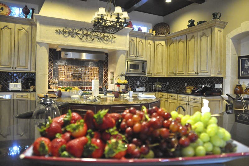 Beautiful Kitchen stock photo. Image of fruit, elegant - 19826036
