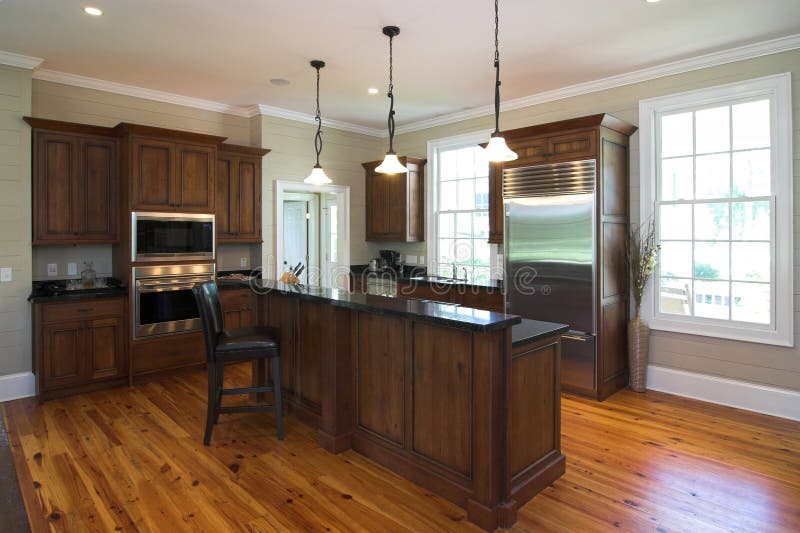 Beautiful Kitchen and Dining Room Stock Photo - Image of beautiful ...