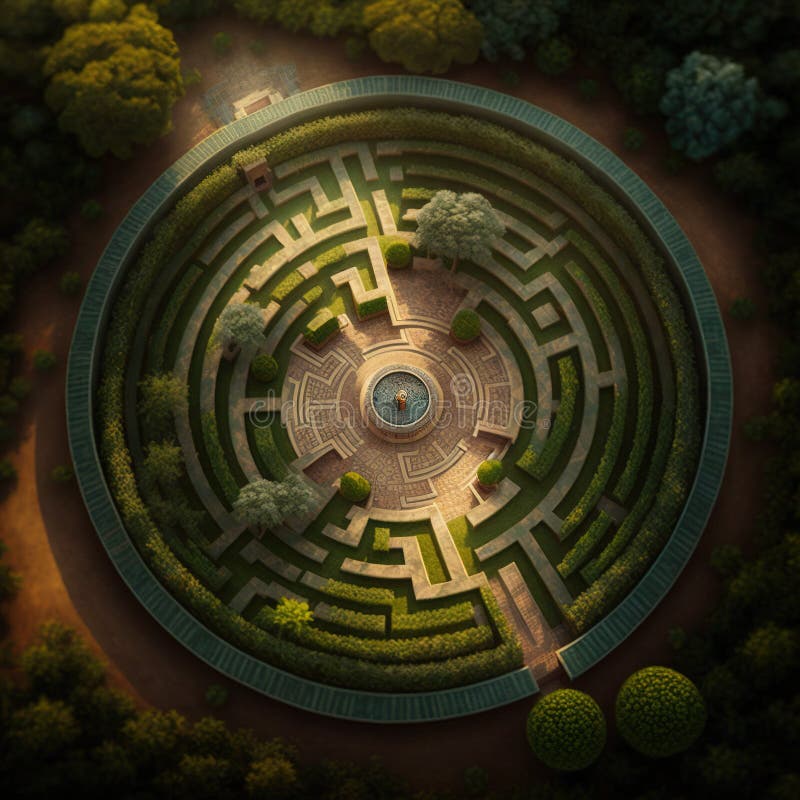 Beautiful Labyrinth for Children`s Games Stock Illustration ...