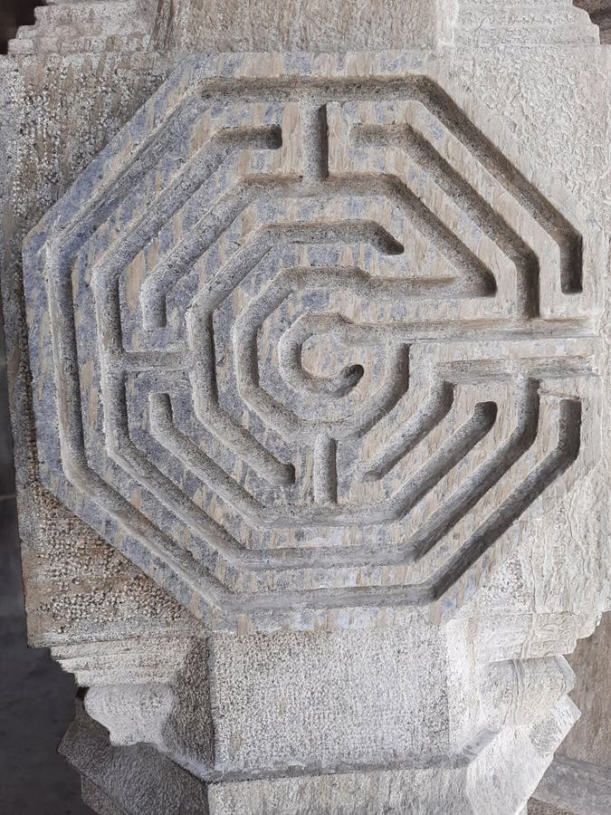 Labyrinth or maze stock image. Image of drawing, wood - 258447403