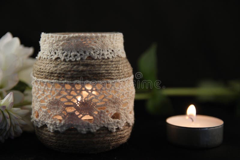 Beautiful Lace Candlesticks Stock Image - Image of lace, candle: 45656081