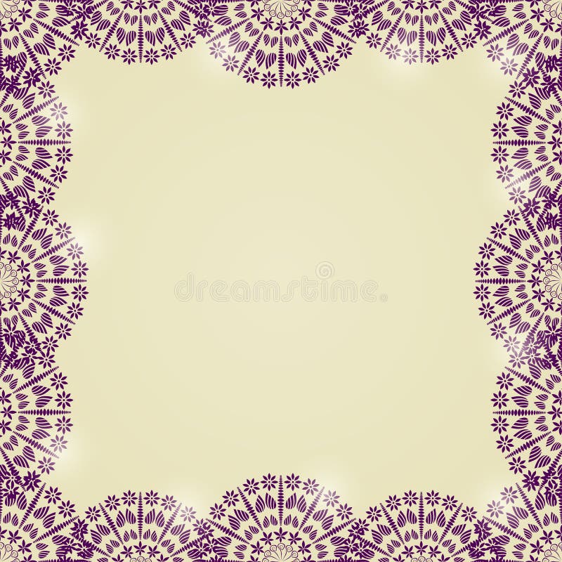 Beautiful Lace Mandala Frame Stock Illustration - Illustration of frame ...