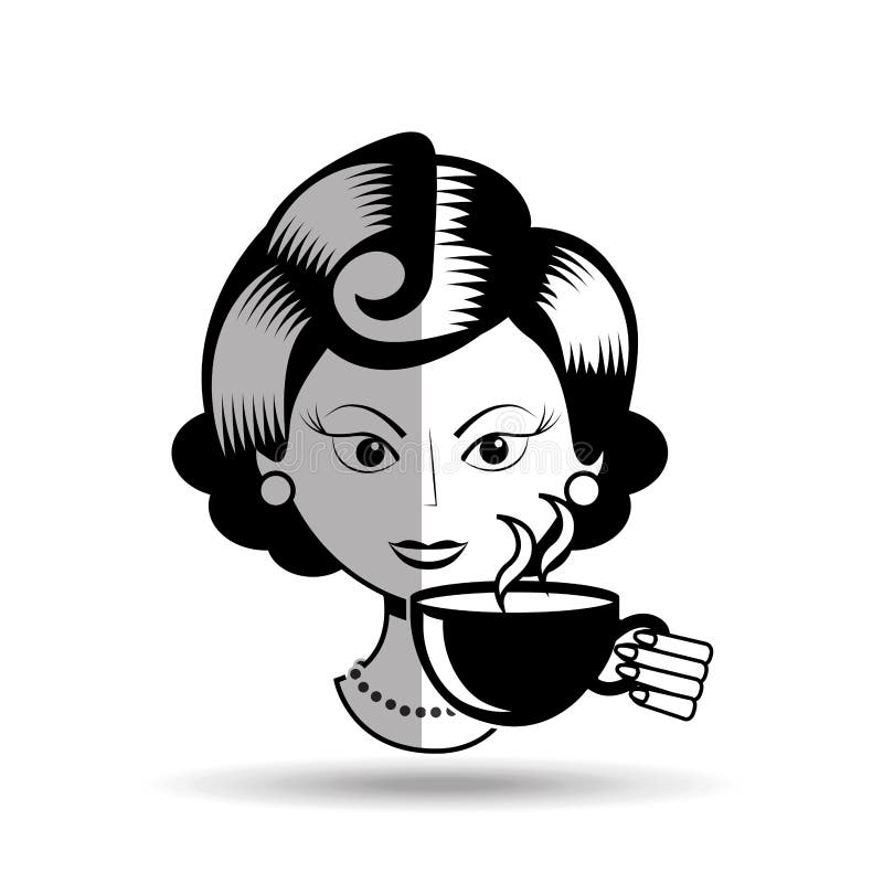 Beautiful lady design stock illustration. Illustration of style - 70096778