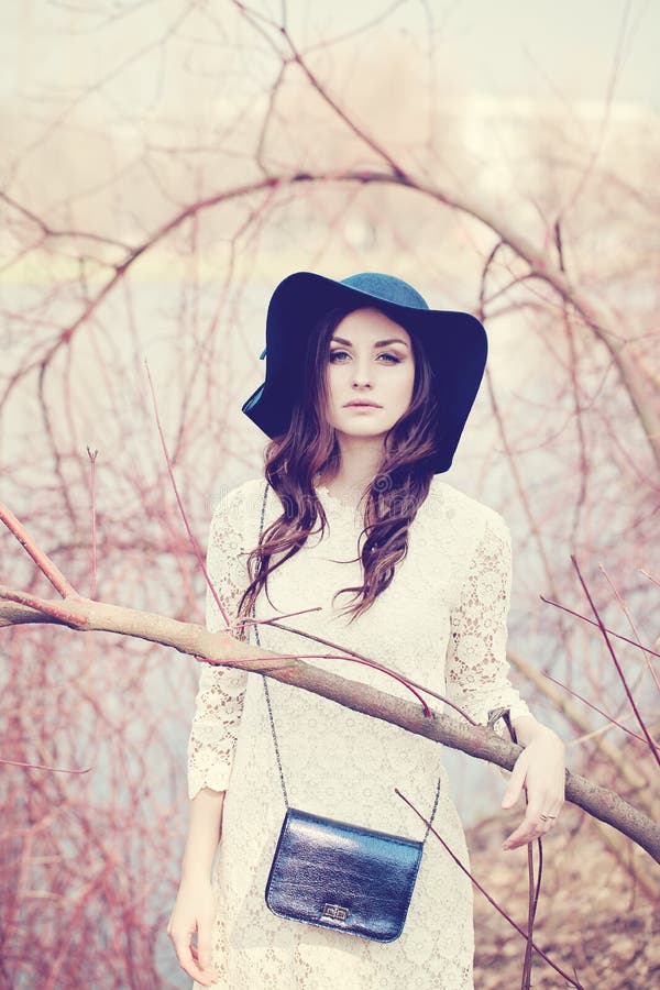 Spring woman, portrait stock image. Image of looking - 28401213