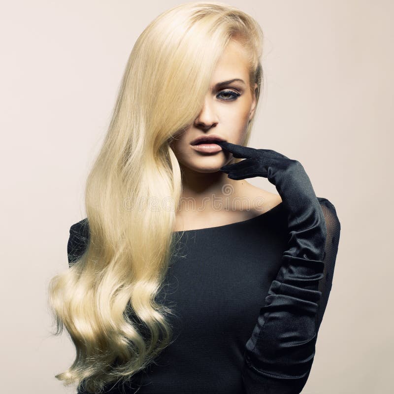 Beautiful Lady with Magnificent Hair Stock Image - Image of lovely ...