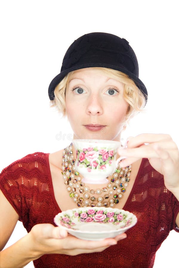 Good teatime manners. stock image. Image of etiquette - 36380413