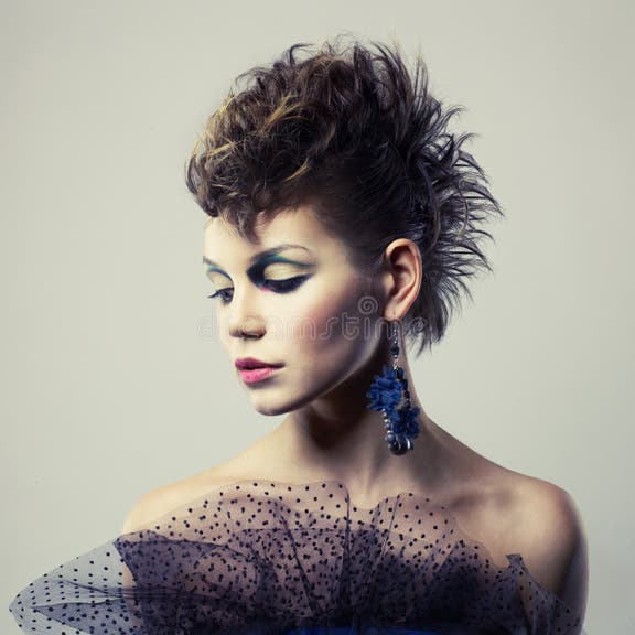 Beautiful lady punk stock image. Image of bright, beauty - 24134925