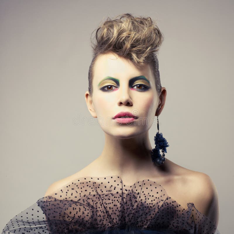 Beautiful lady punk stock photo. Image of elegance, jewellery - 27439474