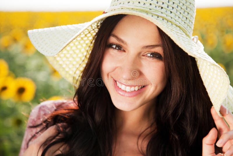 Happy woman stock image. Image of emotion, healthy, nature - 31359853
