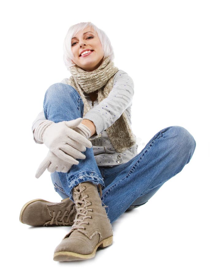 Beautiful Lady in Warm Clothes Stock Photo - Image of gloves, people ...
