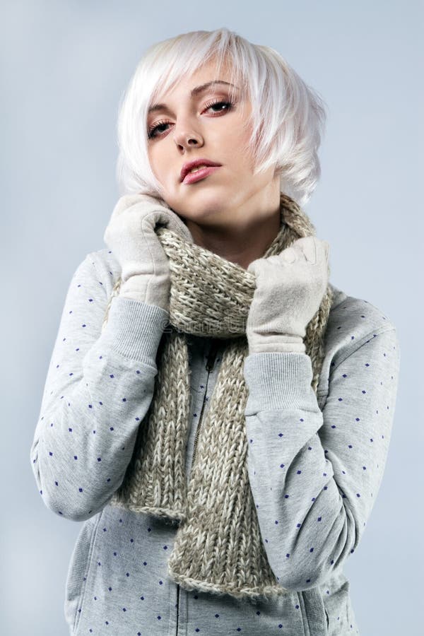 Beautiful Lady in Warm Clothes Stock Image - Image of beautiful ...