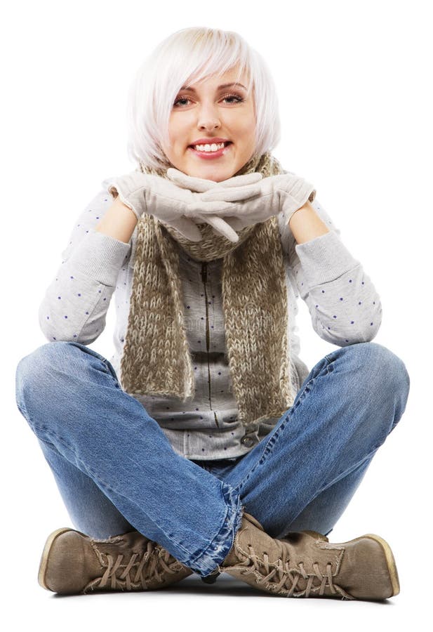 Beautiful Lady in Warm Clothes Stock Photo - Image of nice, people ...