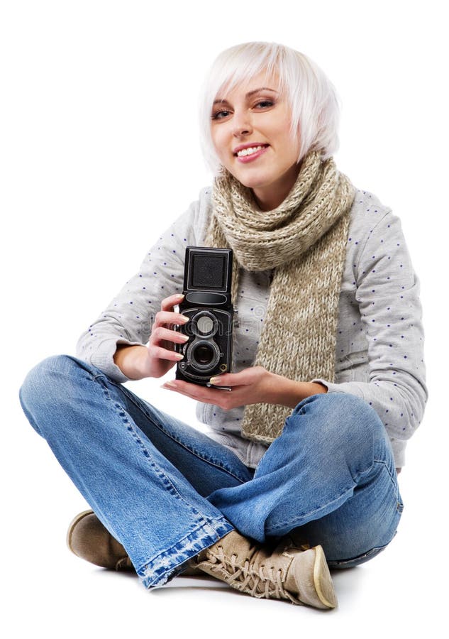 Beautiful Lady in Warm Clothes Stock Photo - Image of eyes, adult: 22372578