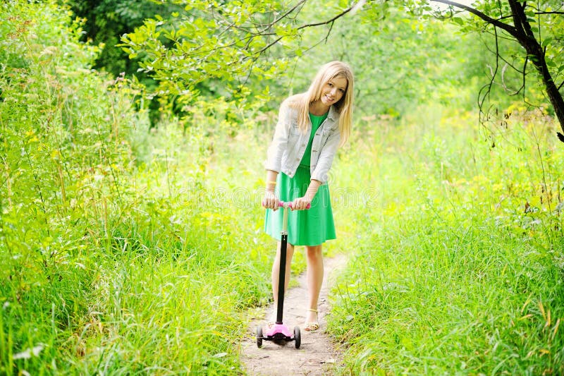 Beautiful Lady in a Wild Forest Stock Photo - Image of happy, long ...