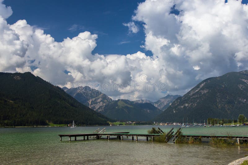 Beautiful lake of Achensee stock photo. Image of recreation - 71093744