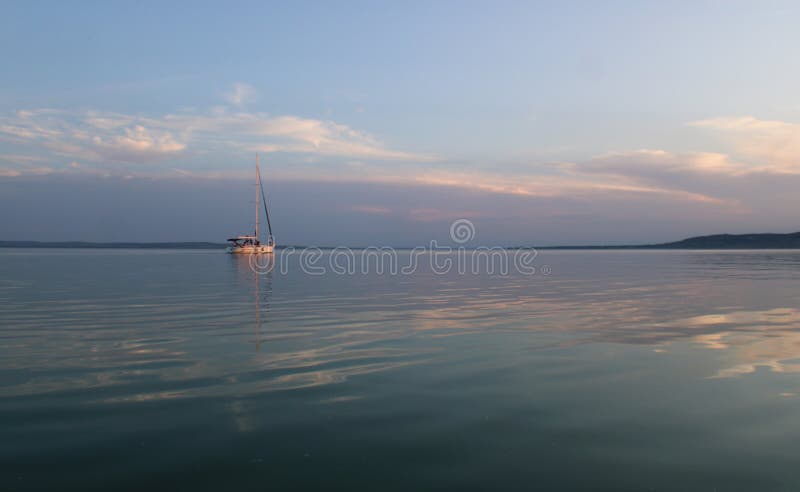 Beautiful Lake Balaton at Summer Stock Photo - Image of trees, city ...