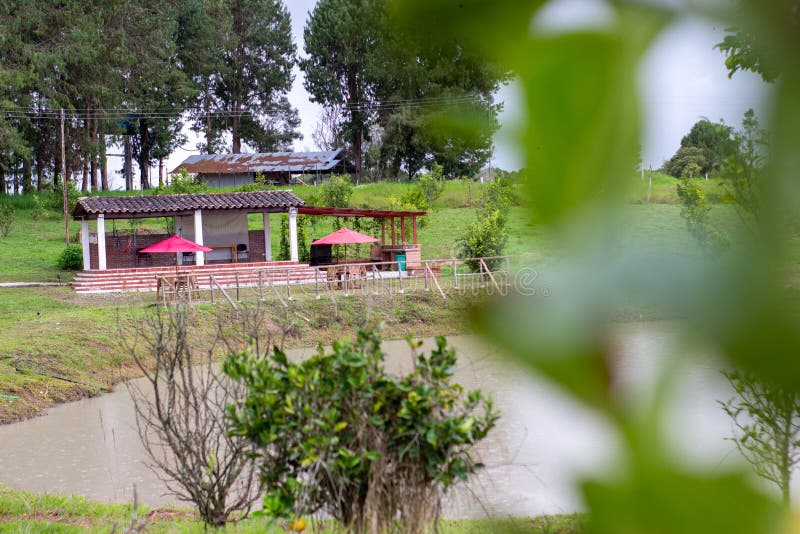 Beautiful Lake with a Day Cabin Stock Photo - Image of summer, ocean ...