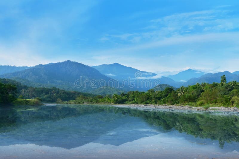 Beautiful Lake Landscape, Nature Backgrounds Stock Image - Image of ...