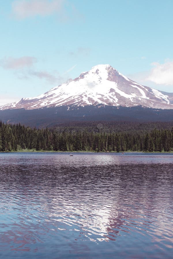 Beautiful Lake with a Mountain and a Reflection in the Water Stock ...