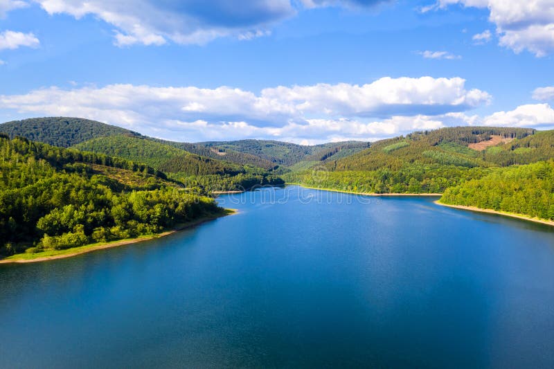 Beautiful Lake in the Nature from Above Stock Photo - Image of lakes ...