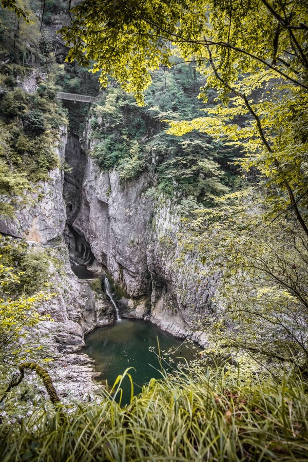 Beautiful Lake River Flowing in Part of the Outdoor Cave Stock Image ...