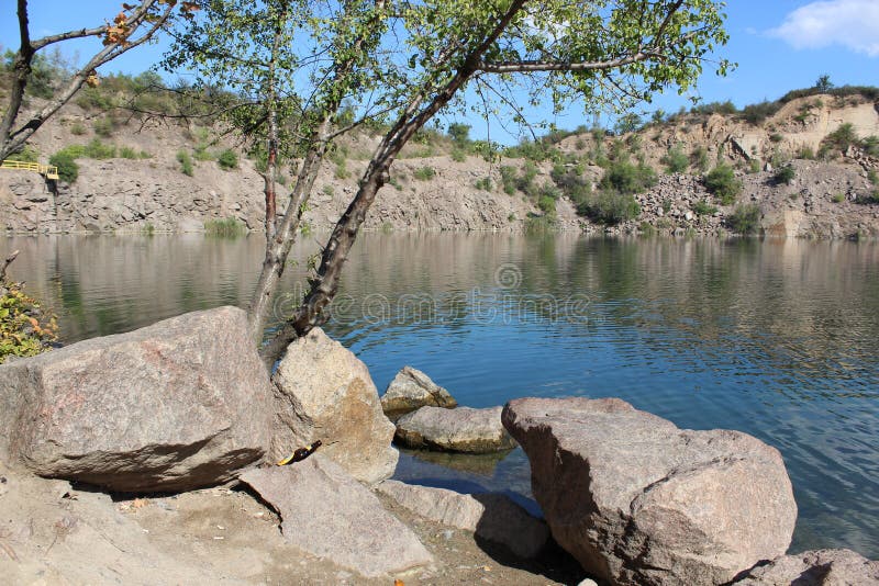 Beautiful Lake among Rocks and Mountains. Nature Reserve. Stock Photo ...