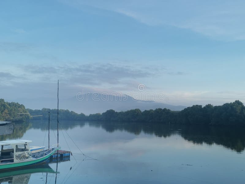 Beautiful lake scenery editorial image. Image of river - 221576605