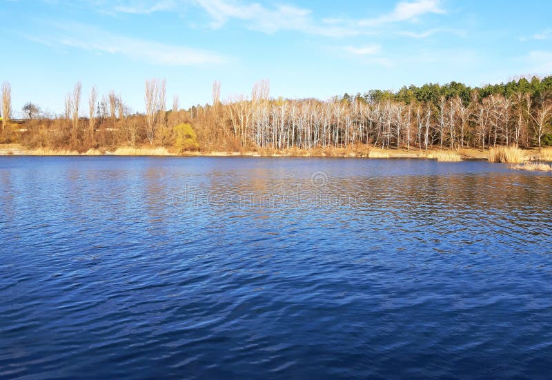 A Beautiful Lake in the Spring Landscape Stock Image - Image of forest ...