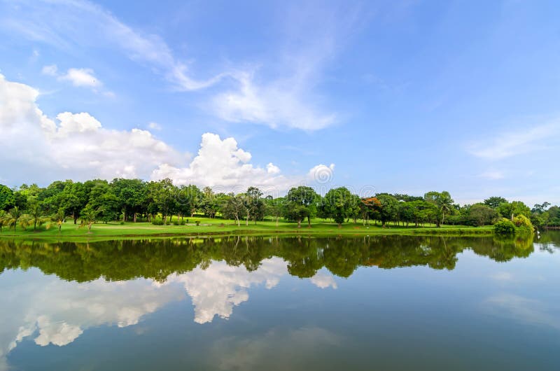 Beautiful lake view stock image. Image of reflection - 30967653