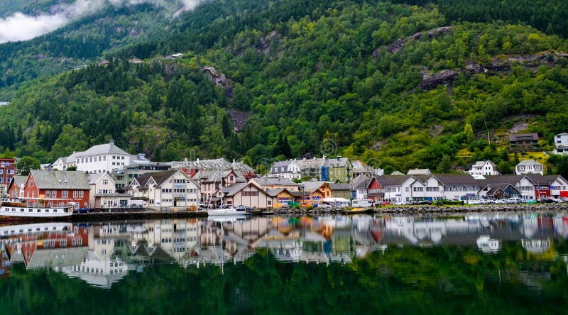 Odda town, Norway editorial stock image. Image of city - 104486834