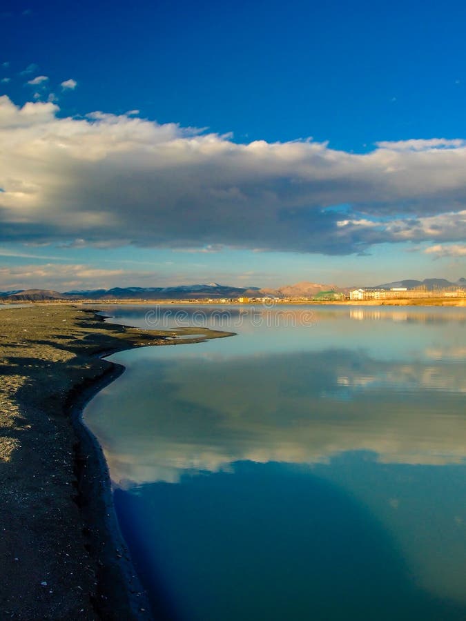 Lake View and Reflection of Sky. Stock Photo - Image of rock, scenery ...