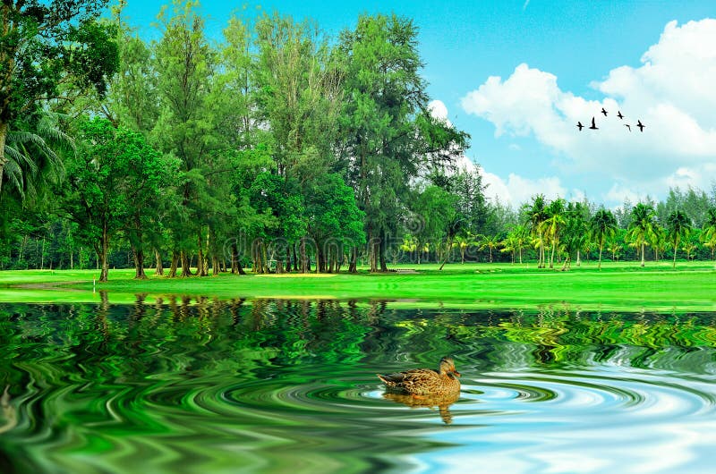 Beautiful lake view stock image. Image of reflection - 30967653