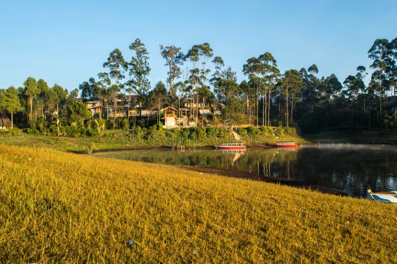 Beautiful Lakeside View in the Morning Stock Photo - Image of element ...
