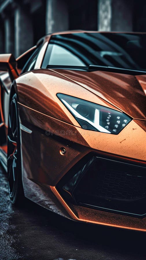 Beautiful Lamborghini Close-up Professional Photo, Generative AI Stock ...