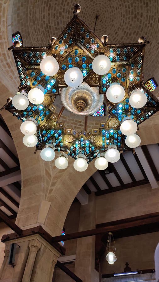 A Beautiful Lamp Design from One of Masjid in Cairo Egypt Editorial ...