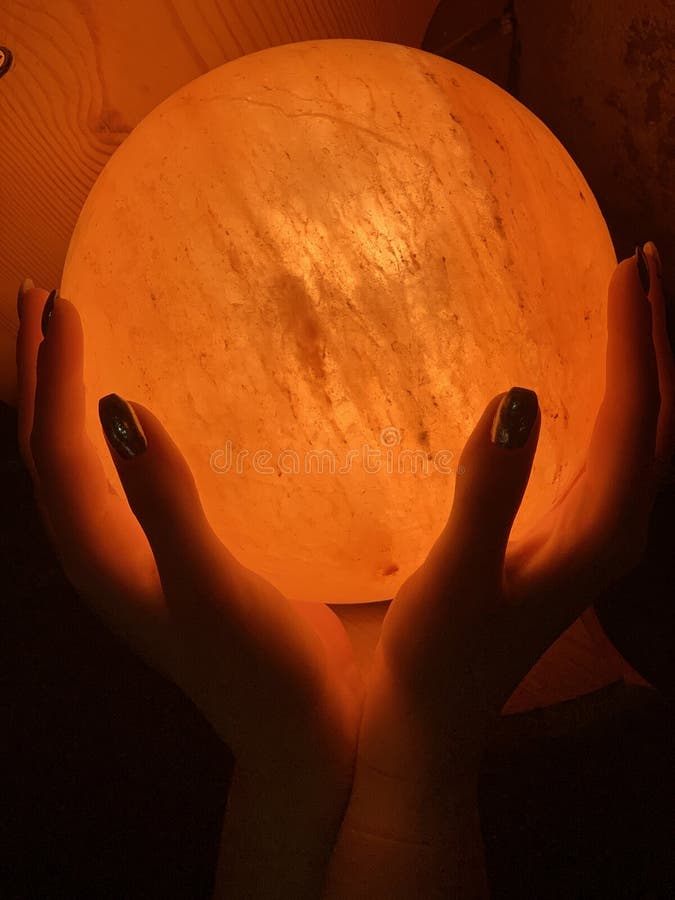Beautiful Lamp with Human Hands Stock Photo - Image of lamp, restaurant ...