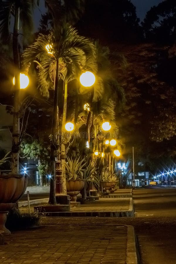 Beautiful Lights in the Night at Parks Stock Photo - Image of city ...