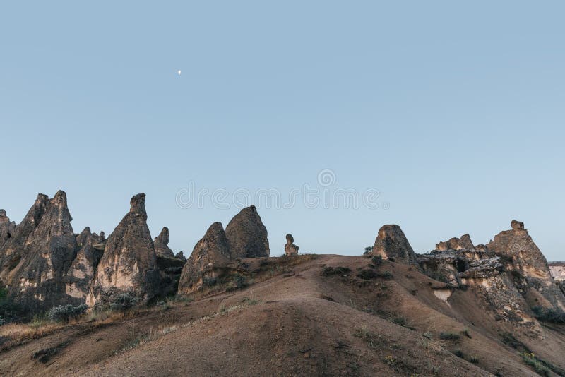 Beautiful Landscape with Bizarre Rock Formations at Evening, Rock Stock ...