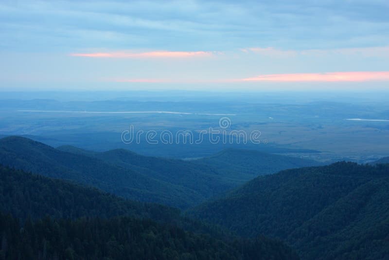 Beautiful Landscape in the Blue Hour Stock Photo - Image of clear ...