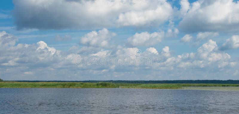 Beautiful Landscape, Blue Lake and Sky Stock Photo - Image of agua ...