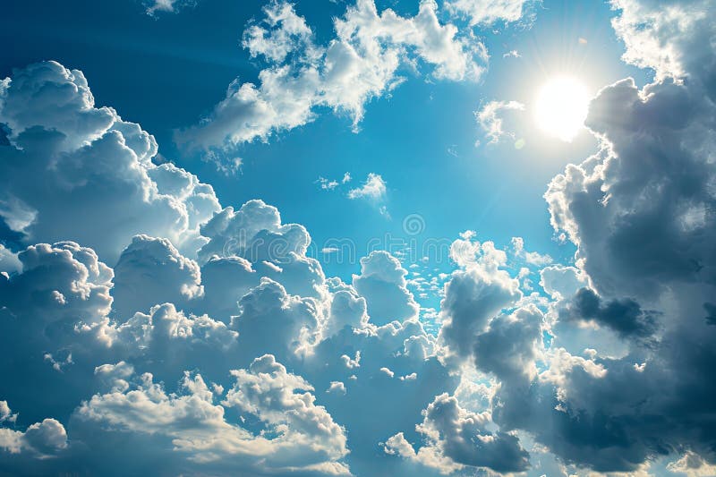 Beautiful Landscape Blue Sky Cloud Background and Panorama of Sky ...