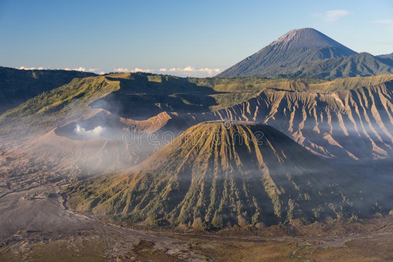 Beautiful Landscape of Bromo Active Volcano Mountain in Java, in Stock ...